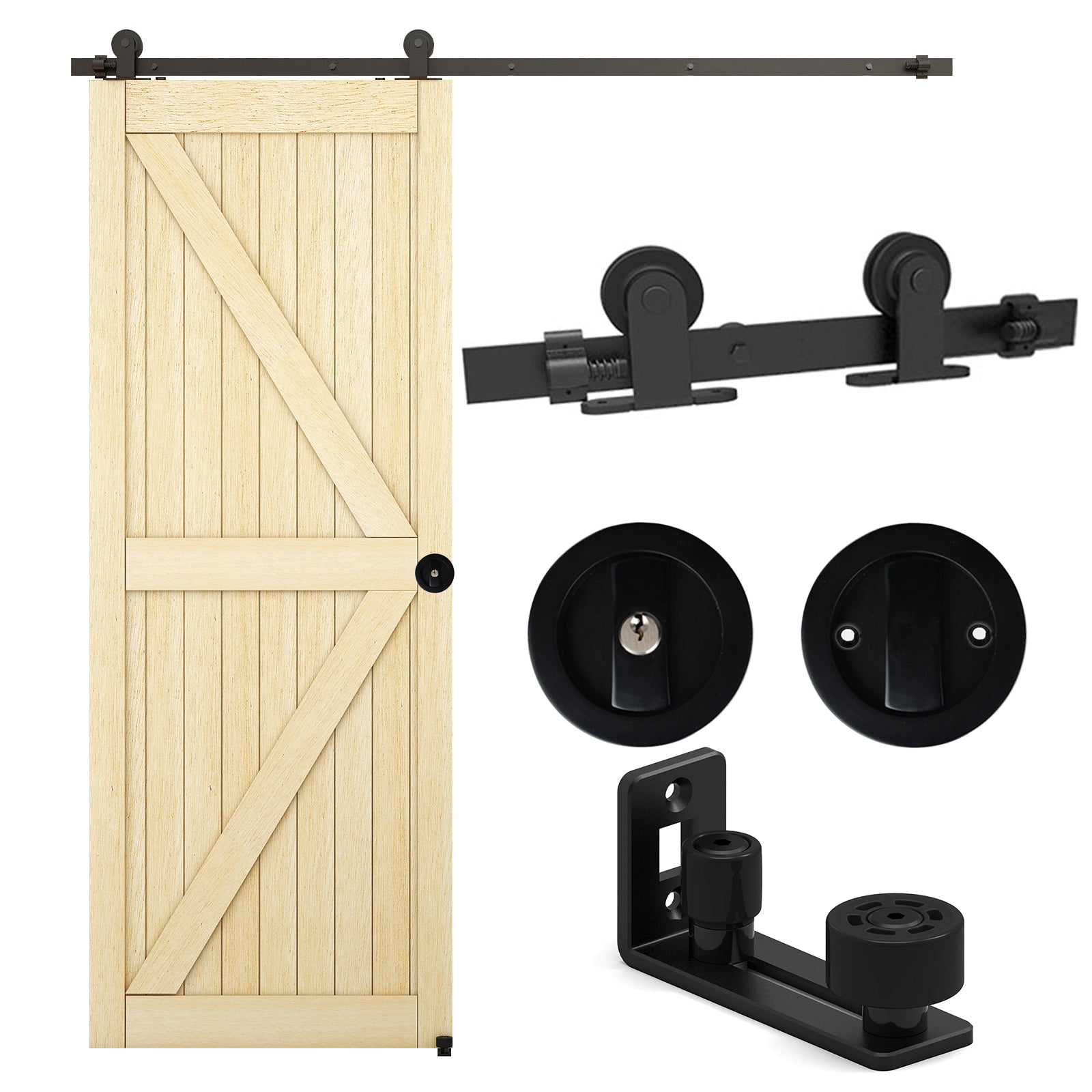 CCJH Barn Door Hardware & Lock Set - Durable & Easy Install – ccjh.shop