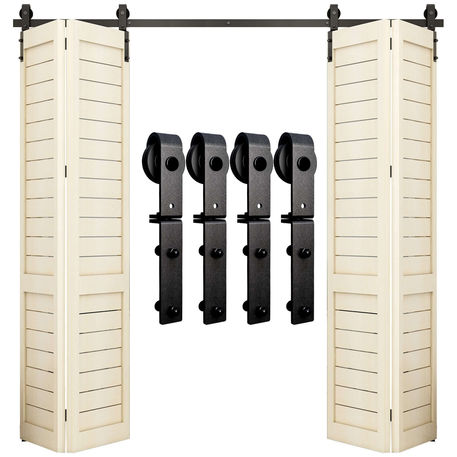 Bi-Folding Sliding Barn Door Hardware Kit – ccjh.shop